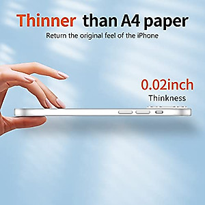 Purluct Compatible with iPhone 13 Pro Max Slim Case,Paper-Thin Matte Finish Skin Back Case [Anti-Fingerprints& Non Yellowing] Ultra Protective Cover with Camera Protection for Men 6.7 Inch (White)