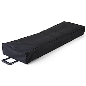 Displays2go, Rollable Carpet Black Carry Bag, Wheels, Aluminum and Canvas Construction - Black (SOCASE01)