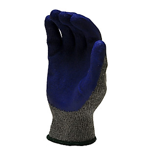 G & F 1511M-DZ Rubber Latex Coated Work Gloves for Construction, Blue, Crinkle Pattern, Men's Medium (Sold by dozen, 12 Pairs)