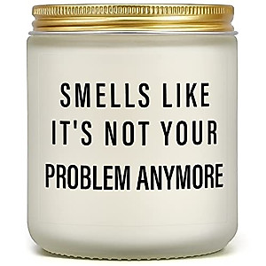 Retirement Gifts for Women Men, Funny Retiring Farewell Gifts for Coworkers Boss, Retired Gift for Friend Nurse Teacher Dad Mom, Leaving Job Divorce Breakup Going Away Present, Lavender Scented Candle