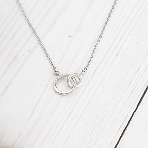 FOTAP Miscarriage Memorial Necklace Gifts Mommy of an Angel Gift Stillborn Baby Gift Interlocking Circles linked Bereavement Remembrance Jewelry