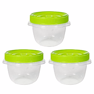 ARNO Twist Top Food Deli Containers Screw And Seal 8.5 OZ Set of 3 BPA Free