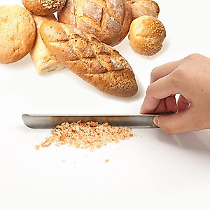 Table Crumber Crumb Sweeper Restaurant Crumb Cleaners Stainless Steel Crumb Scraper Food Remover Desk Cleaning Tool for Waiters Waitresses and Servers Table Crumb Sweeper