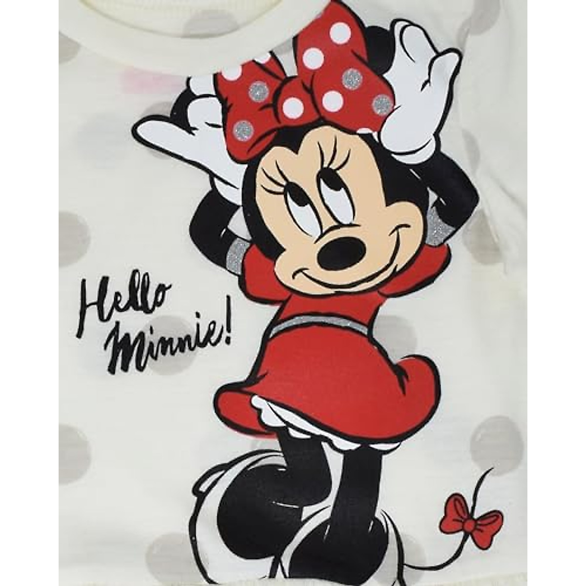 Disney Minnie Mouse Infant Baby Girls T-Shirt and Leggings Outfit Set Polka Dots White/Black 18 Months