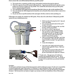 USM compatible RO membrane filter for GE FX12M, TFC-24, 24 GPD RO membrane filter for GE GXRM10RBL Reverse Osmosis systems