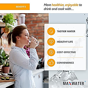 Max Water 20 inch x 4.5 inch, 5 Micron Replacement Sediment Water Filter Cartridge for Whole House, Melt Blown Filtration Fiber for Heavy Duty (Pack of 10)