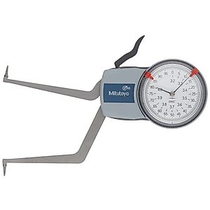 Mitutoyo 209-352 Caliper Gauge, Pointed Jaw, White Face, 0.4-1.2" Range, +/-0.0015" Accuracy, 0.0005" Resolution, Meets IP65 Specifications