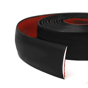 Art3d Self Adhesive Vinyl Transition Strip, Laminate & Tile Strip, Flat Divider for Floor Gaps (4 FT, 1.57in, Black)