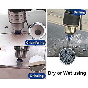 SHDIATOOL Diamond Drill Bits Tile, Porcelain Core Hole Saws for Ceramic Marble and Mortar Raking Bit 7.2MMx 74MM Mortar Router
