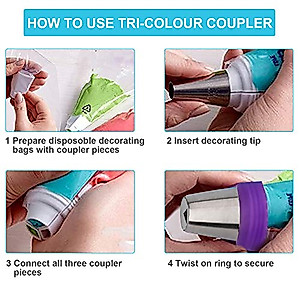 47 Pcs Russian Piping Tips Set, 12 Flower Frosting Nozzles Icing Tips for Cake Decorating Tips Kit, Baking Supplies for Cookie Cupcake, 2 Leaf Piping Tips 2 Couplers 30 Pastry Baking Bags YLYL