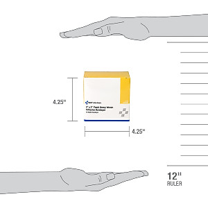 First Aid Only 1-750 Heavy Woven Fabric Adhesive Bandages, 2" x 3" Extra Large, 50 Count