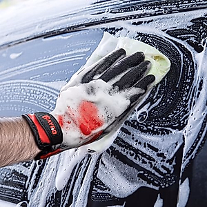 KAYGO Waterproof Thermal Work Gloves for Men and Women, Full Hand Latex Coated, Acrylic Insulated Liner for Freezer Cold Weather, Fine Crinkle Grip,KG140W, Red,Large