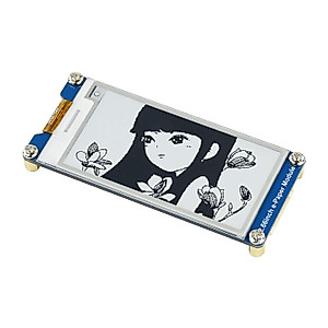 Waveshare 2.66inch E-Paper E-Ink Display Module Compatible with Raspberry Pi4B/3B+/3B/2B/B+/A+/Zero/Zero W/WH/Zero 2W 296×152 Pixels Black/White Dual-Color SPI Interface Supports Partial Refresh
