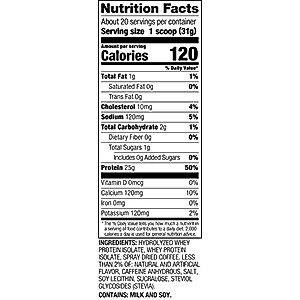 Dymatize ISO100 Hydrolyzed 100% Whey Isolate Protein Powder in Dunkin' Cappuccino Flavor, 25g Protein, 95mg Caffeine, 5.5g BCAAs, Gluten Free, Fast Absorbing, Easy Digesting, 21.5 Oz