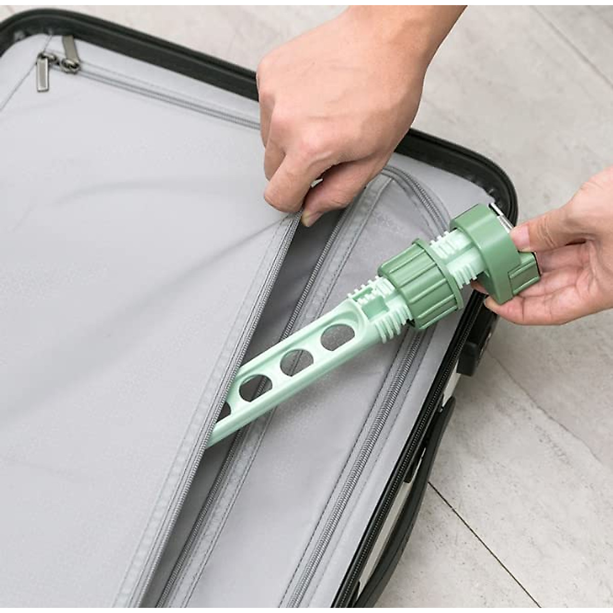 Window Frame Clothes Hanging Rack Adjustable Home Accessories for Clothes Stand Portable 8-Holes Drying Rack (Grey)