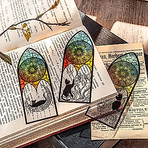 BLBMH 9PCS Cool Cat Bookmarks Set Cute Animal Bookmarks for Women Kids Girls Book Lovers Book Marks Bulk for Book Club Classroom Gifts for Students