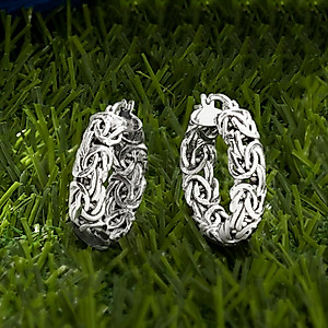 Ross-Simons Sterling Silver Byzantine Hoop Earrings