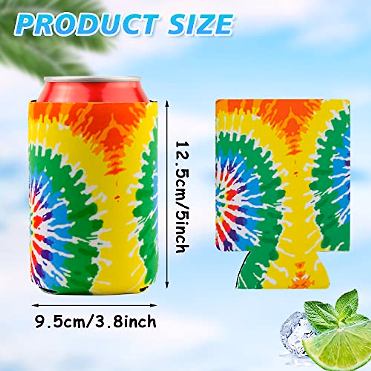 12 Pack Beer Can Coolers Sleeves Neoprene Drink Cooler Sleeves,for Standard 12 Ounce Cans Beer Coolers for Parties, Events or Gift (Classic collocation A)