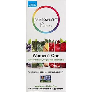 Rainbow Light Womens One High-Potency Daily Multivitamin, Womens Multivitamin Provides High-Potency Immune Support, With Vitamin C, Biotin and Ashwagandha, Vegetarian, 60 Count