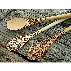 Kitchen Wooden Spoons Mixing Baking Serving Utensils Puppets 12 In - 12 Pack