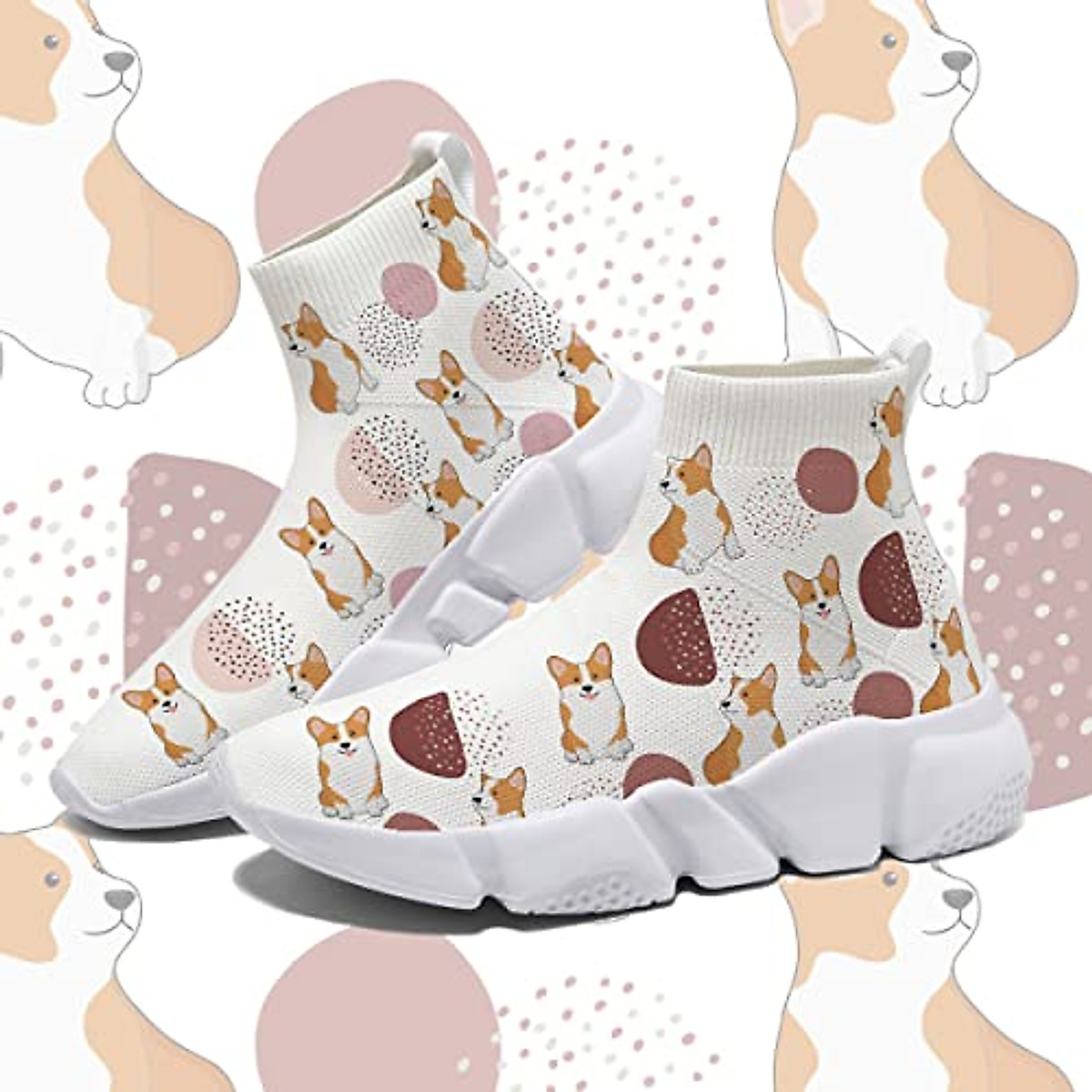 Hetios Women's Fashion Sneakers Lightweight Breathable Walking Shoes Running Shoes Casual Sports Shoes Size 6