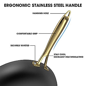 imarku Frying Pan - 8 Inch Non Stick Frying Pan, Long Lasting Cast Iron Skillet Nonstick Pan for Cooking, Honeycomb Nonstick Frying Pan with Stay Cool Stainless Steel Handle, Easy to Clean, Oven Safe