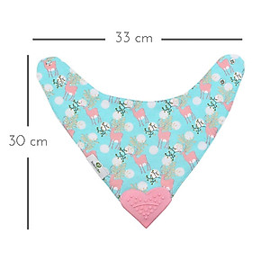 Reversible Baby Teething Bibs - Attached Pink Heart Teether - Boho Antler - Set of 2