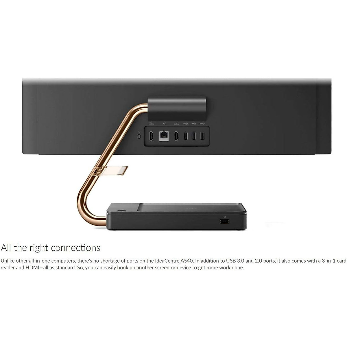 Lenovo Ideacentre A540 23.8" FHD All-in-One Desktop, AMD Ryzen 5 Pro 4650GE, 16GB RAM 512GB PCIe SSD, Webcam, HDMI, Wireless Keyboard & Mouse, Windows 10 Pro, Black