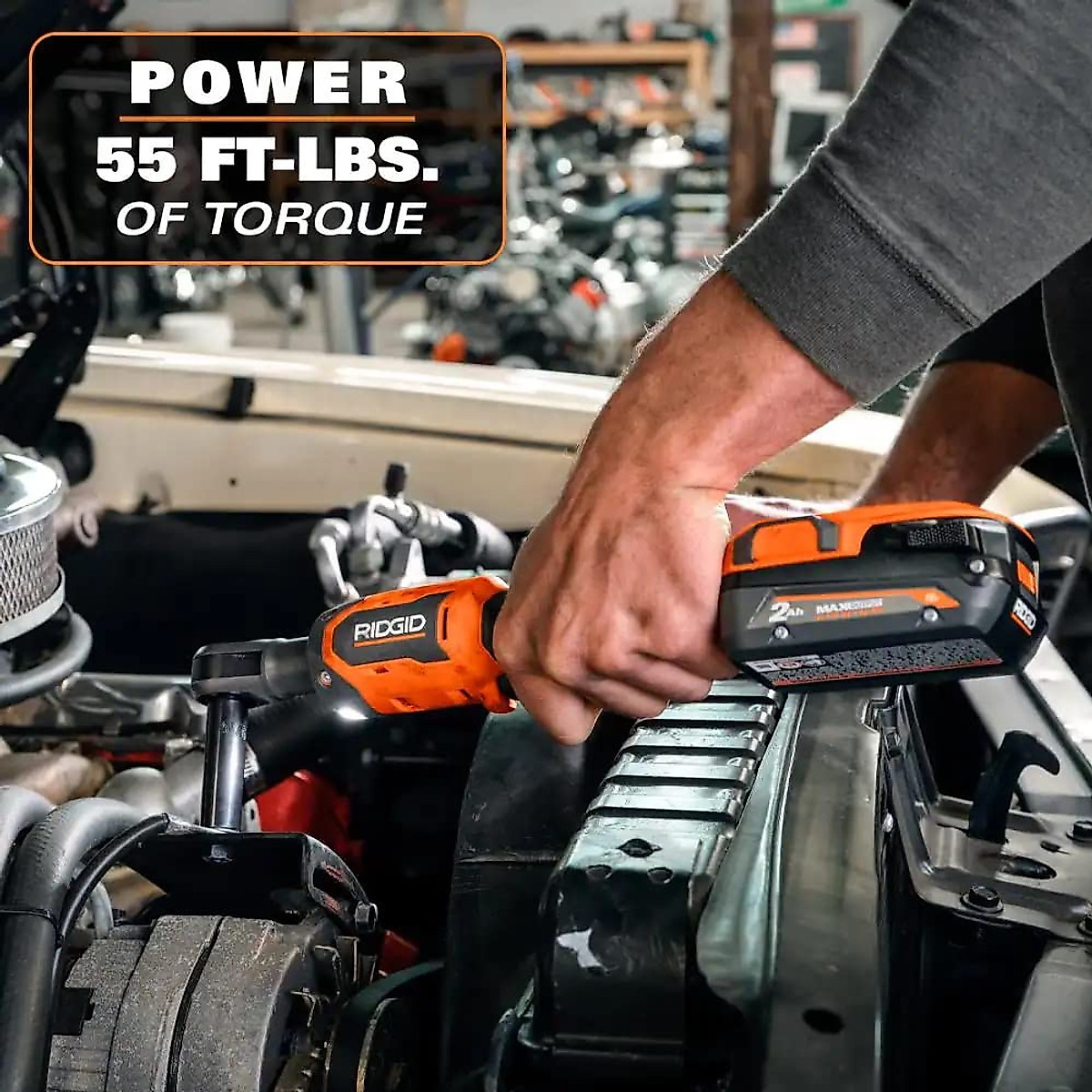 18V Brushless Cordless 3/8 in. Ratchet Kit with 2.0 Ah Battery and Charger