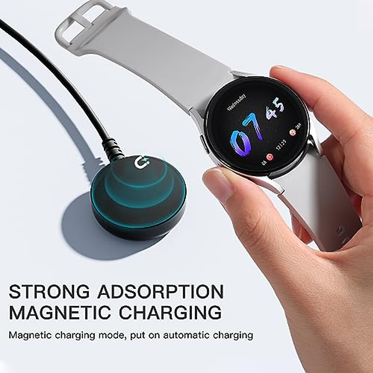 Maledan Charger Cable Compatible with Samsung Galaxy Watch Charger, Galaxy Watch 6/5/4 Charger USB Charging Dock for Samsung Watch 6/6 Classic/5/5 Pro/4/4 Classic/3/Active 2/Active(2-Pack 3.3ft/1.0ft)