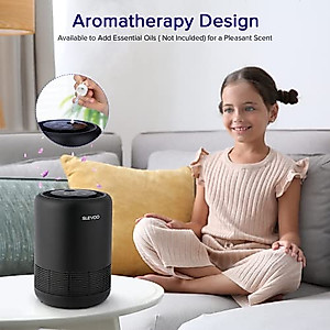 Slevoo HEPA Air Purifiers for Home, H13 True HEPA Filter Cleaner with H13 True HEPA Filter Cleaner, Effectively Clean Smoke, Dust, Pollen, Pet Dander, Odors