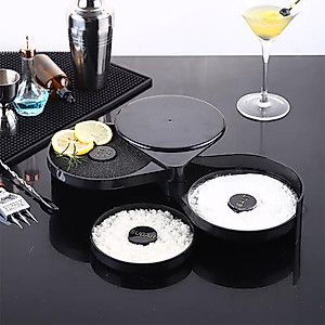 Achicklead 3 Tier Bar Glass Rimmer, Cocktails Rimmers,Margarita Cocktail Salt and Sugar, Cocktail Margarita Glass Rimmer for Bartender Tool