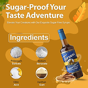 Torani Winter Syrup Flavors Sugar Free Brown Sugar Cinnamon Peppermint Pumpkin Pie Coffee Flavoring