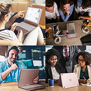 BABG iPad Keyboard Case for iPad 6th Gen 2018, iPad 5th Gen 2017, iPad Pro 9.7, iPad Air 2, iPad Air 1, 360 Screen Rotation 7 Colors Backlight iPad Case with Keyboard - Rose Gold