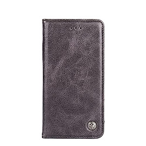 Fansipro Wallet Folio Case for Oppo Reno 2 F, Premium PU Leather Slim Fit Cover for Reno 2 F, 3 Card Slots, Align Cutouts, Gray