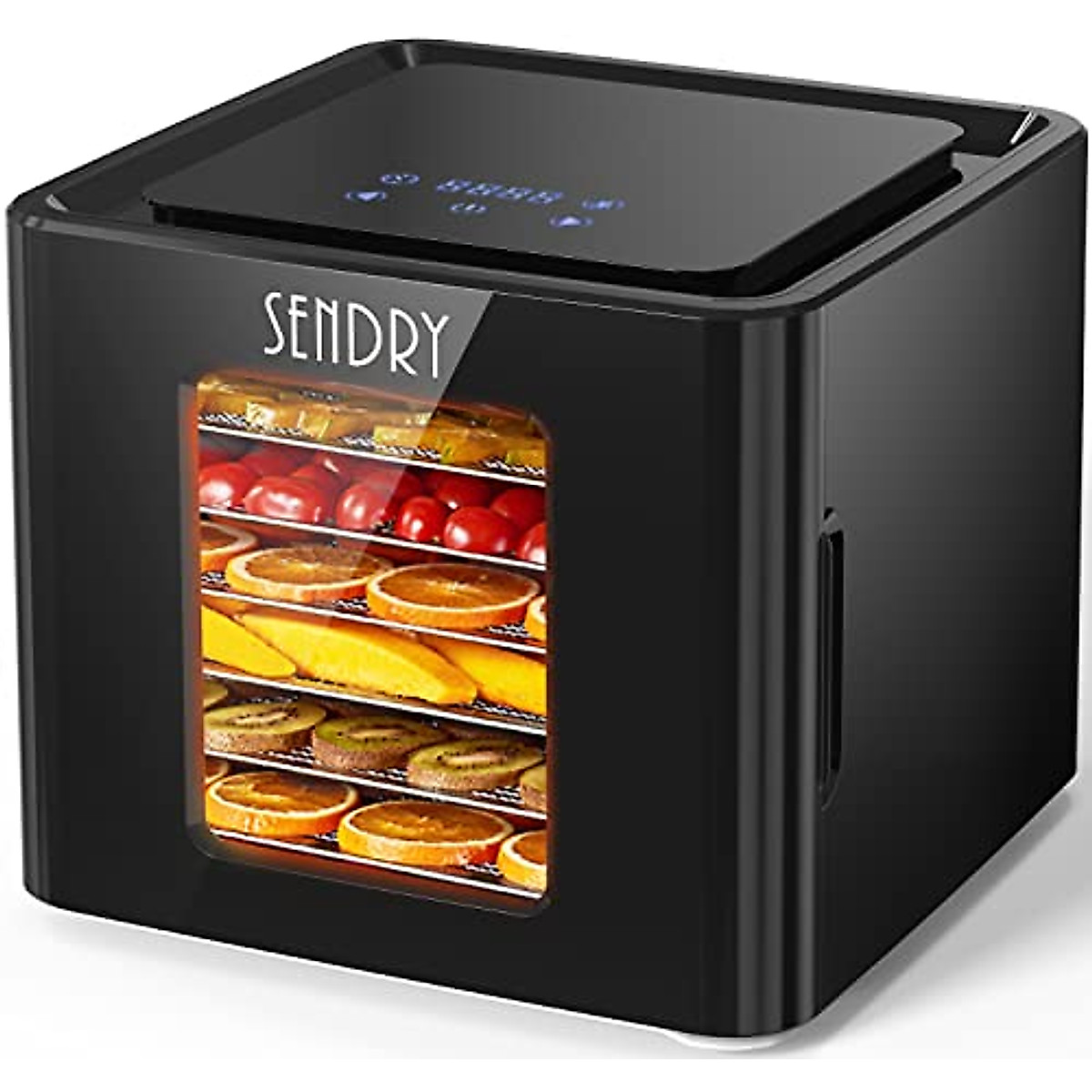 SENDRY Food Dehydrator with 6 Stainless Steel Trays, LED Touch Control Design Adjustable Digital Temperature and Time, Food Dryer Machine for Jerky, Meat, Beef, Dog Treats, Fruit, Vegetable, Herb, Yogurt