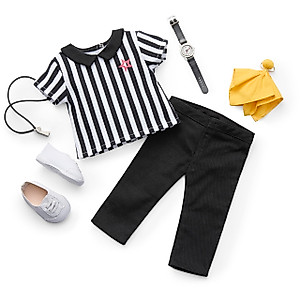 American Girl Truly Me 18-inch Doll Referee Outfit with Corded Whistle, Wristwatch, and Penalty Flag, For Ages 6+
