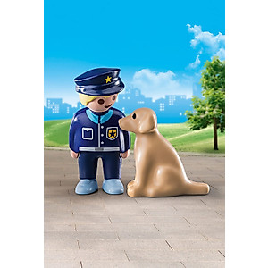 Playmobil Police Officer with Dog 70408 1.2.3 for Young Kids