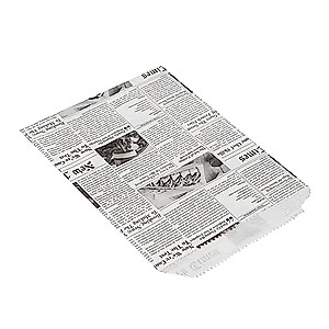 Restaurantware-Bag Tek 7 x 5 Inch Sandwich Bags, 100 Greaseproof Bakery Bags - Microwavable, Disposable, Newsprint Paper Lunch Bags, For Cookes, Sandwiches, Candies, Fries, And Bread,