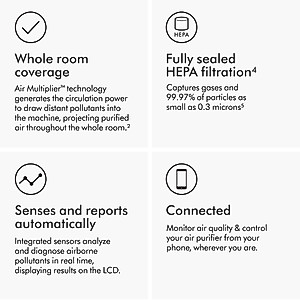 Dyson Purifier Cool Formaldehyde™ TP09 Air Purifier and Fan - White/Gold Large