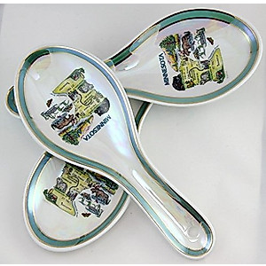 Minnesota State Map Pearl Souvenir Collectible Spoon Rest agc