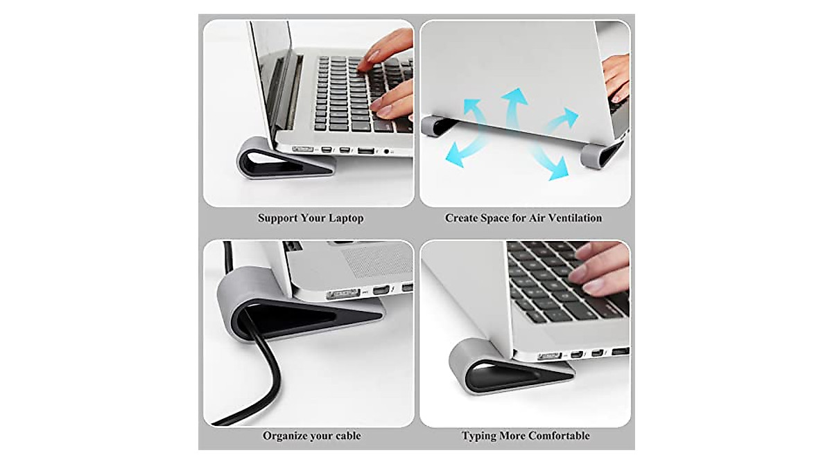 SUPBEE 4 Pack Laptop & Keyboard Wedge Stands for Ergonomic Comfort