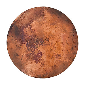36" X-Large Hand-Hammered Tempered Copper Lazy Susan