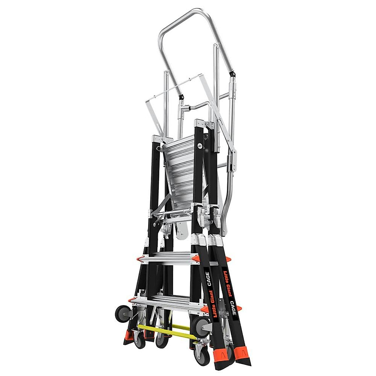 Little Giant, 18503-240, Adj. Cage Platform Ladder, 5 Ft., Fbrglss