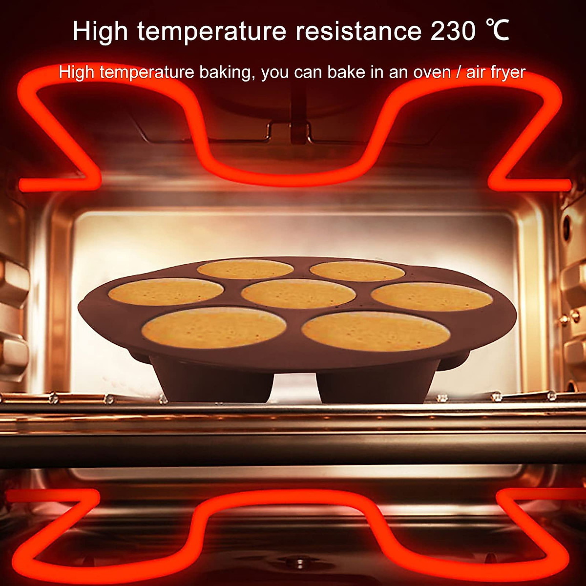 Food Tray Baking Silicone Moulds Fryer Home Round Tray Silicone Baking Air Fryer Mould (black, 18x18x5cm)