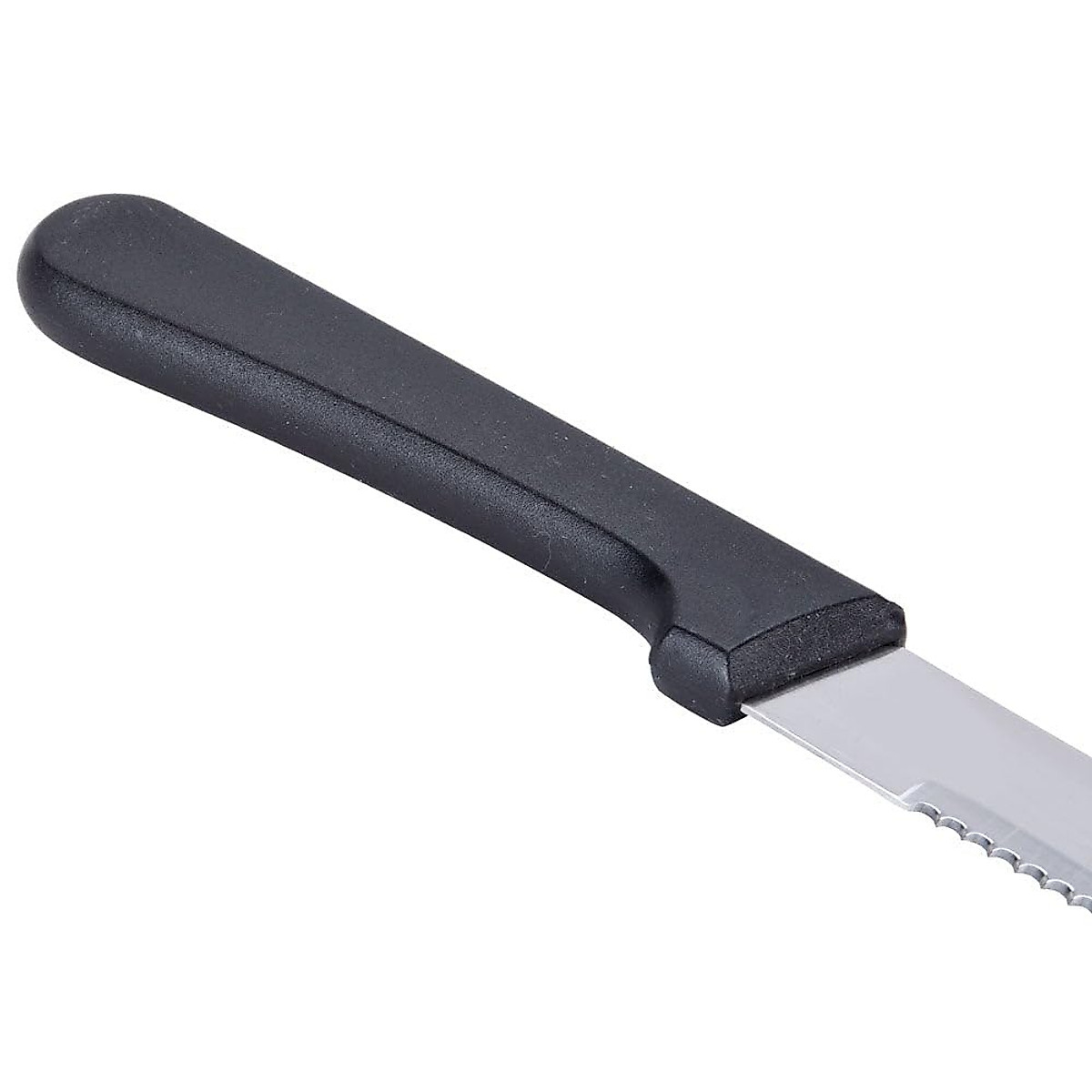 Cuisinox Black Handle Stainless Steel Steak Knives, Set of 12