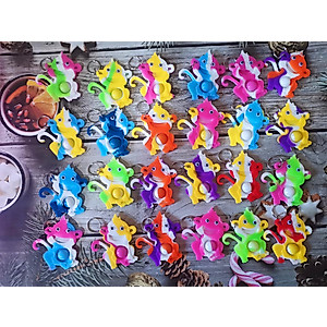 HOZKEAP 24 Packs Monkey Bulk Mini Pop Keychain，Birthday Gift Party Favors Supplies,for boy and Girl Student Award Gift…