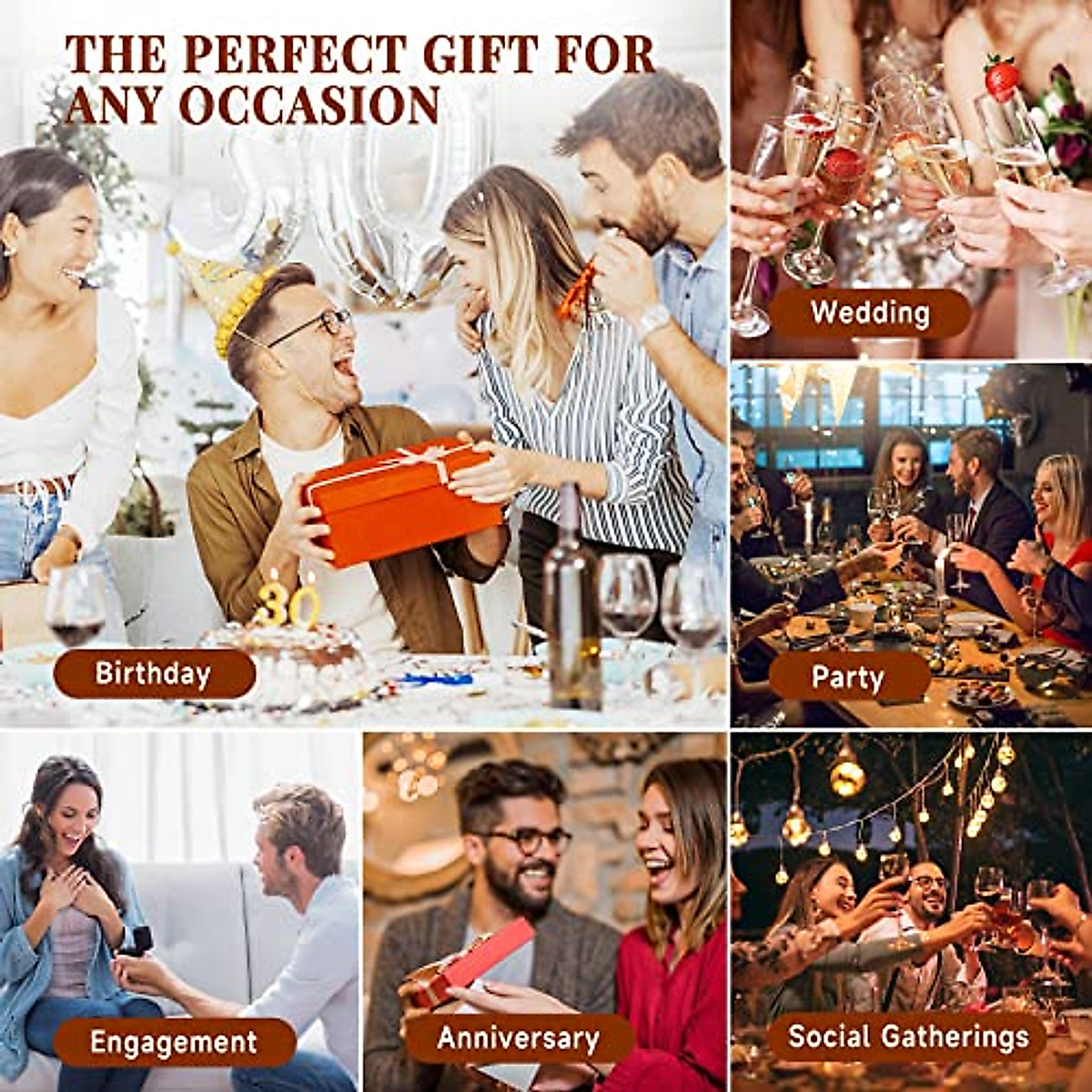 RorAem Champagne Flutes - Hand Blown Champagne Flutes Set of 4 Modern Champagne Glasses Crystal Champagne Flute Gifts for Wedding Birthday Party 8oz