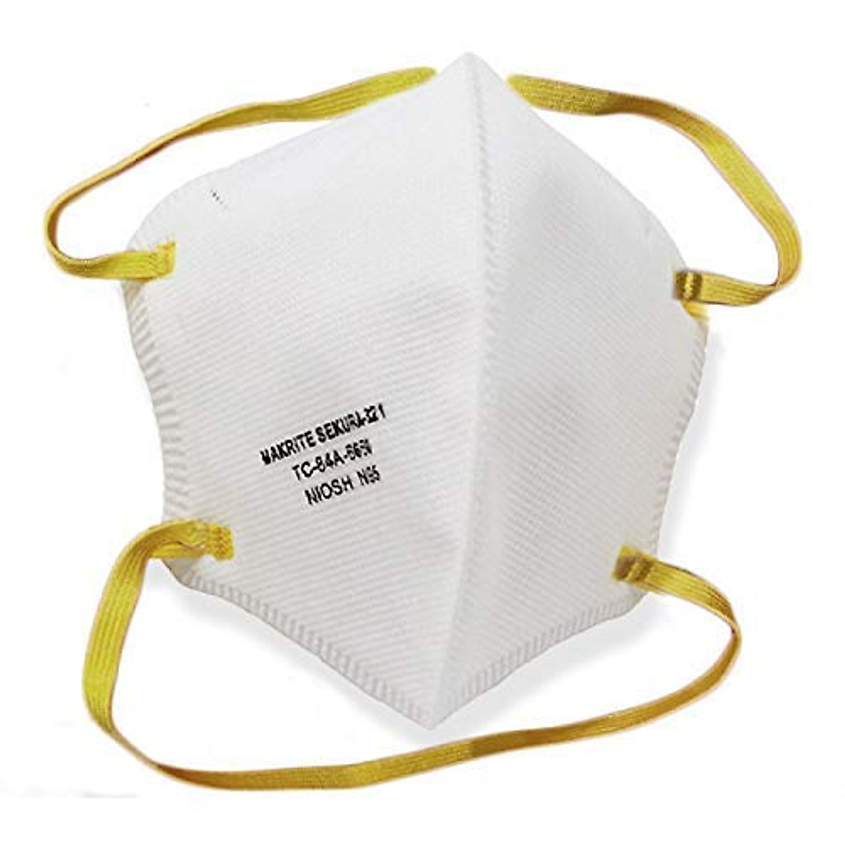 Makrite SEKURA N95 Foldable Particulate Respirator Mask, NIOSH Certified, M/L Size (Box of 40 Masks)