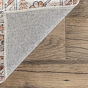 nuLOOM Dania Machine Washable Medallion Area Rug, 9' x 12', Navy